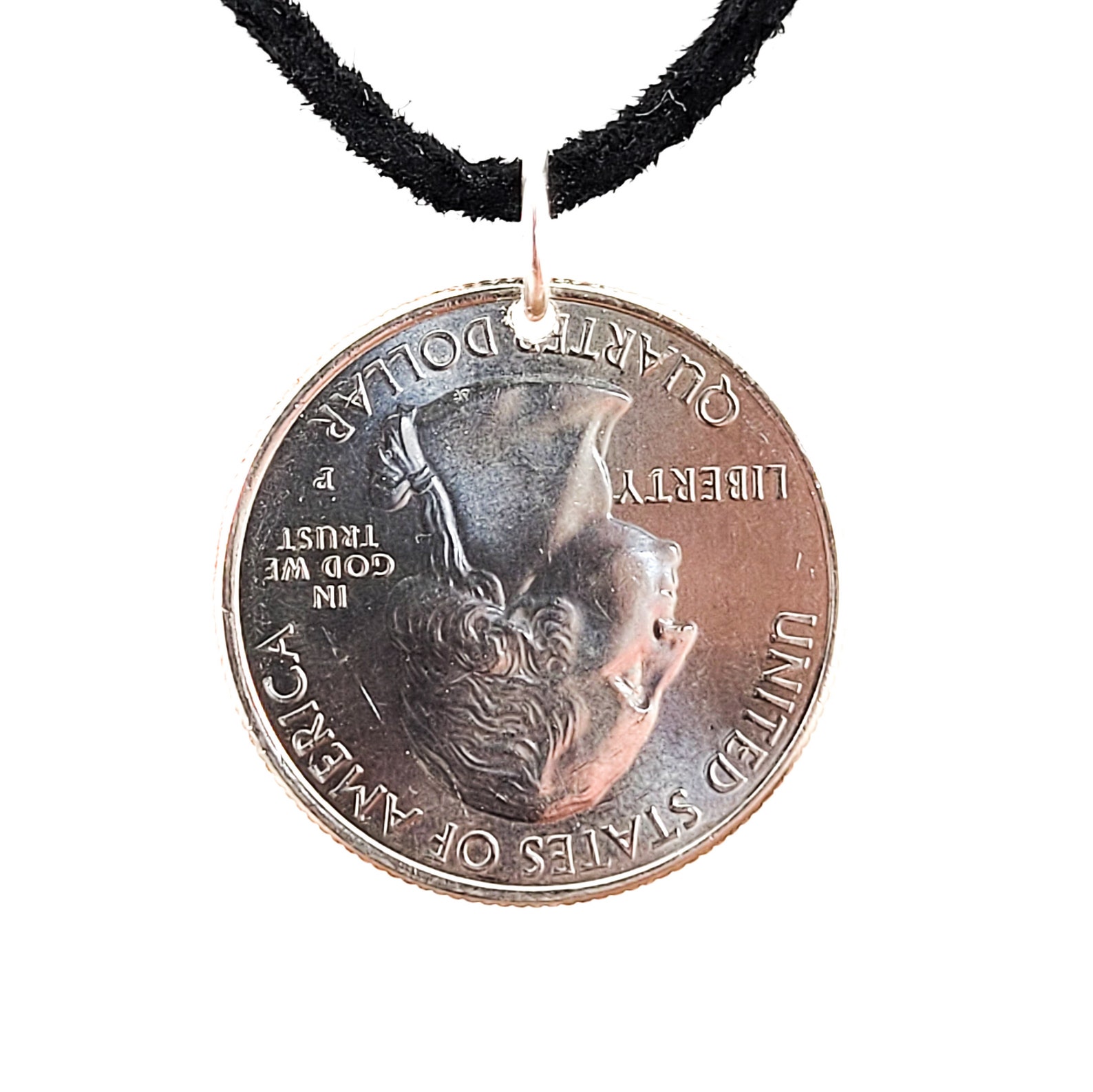 United States Quarter Necklace, Pendant, San Antonio Mission, 25 Cents ...