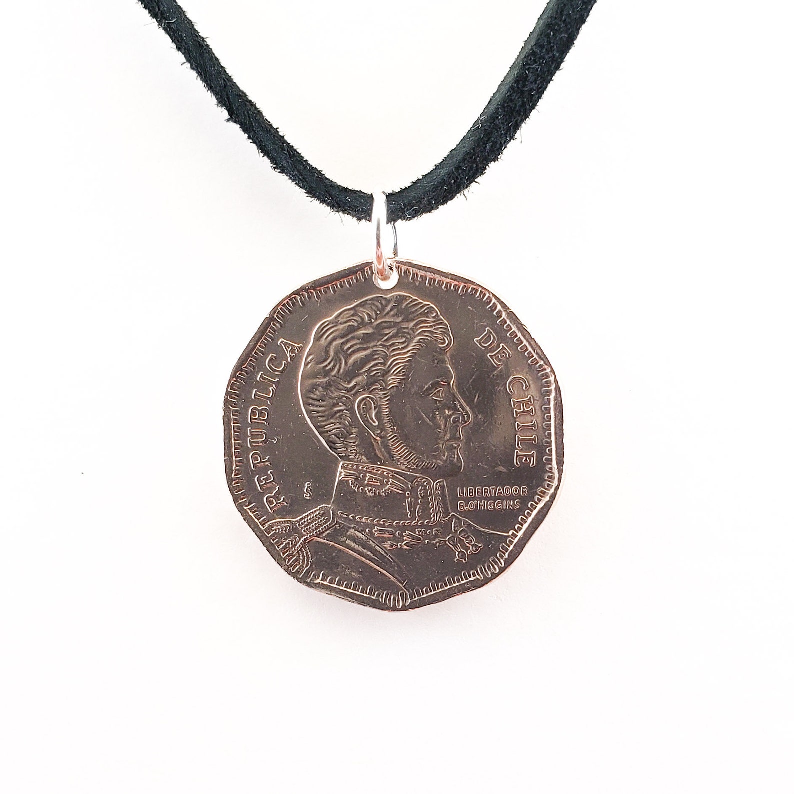 Chile Coin Necklace 50 Pesos Mens Necklace Womens Necklace - Etsy