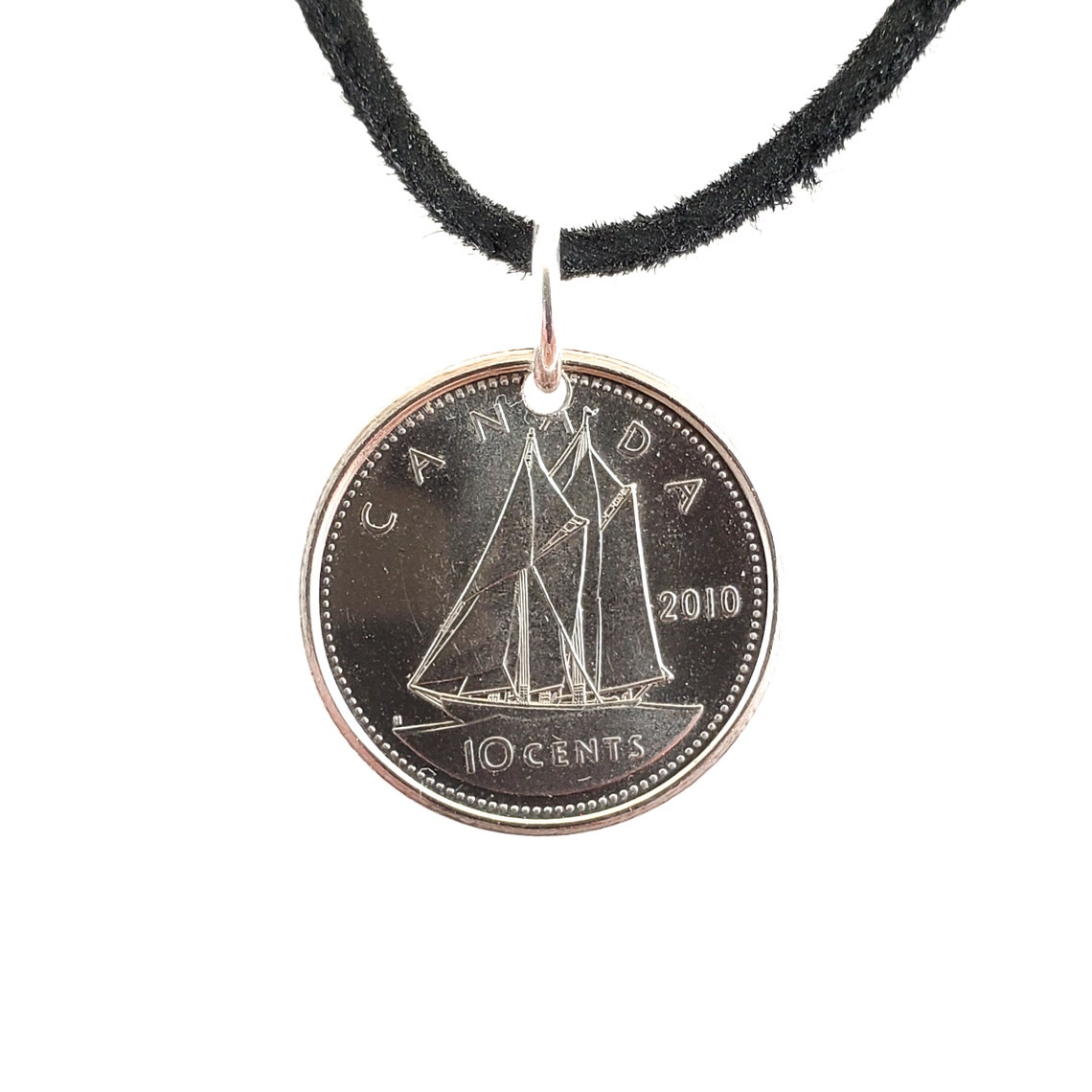 Canadian Boat Coin Necklace 10 Cents Coin Pendant Mens - Etsy