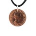 Farthing Coin Necklace England Bird Pendant Leather Cord - Etsy