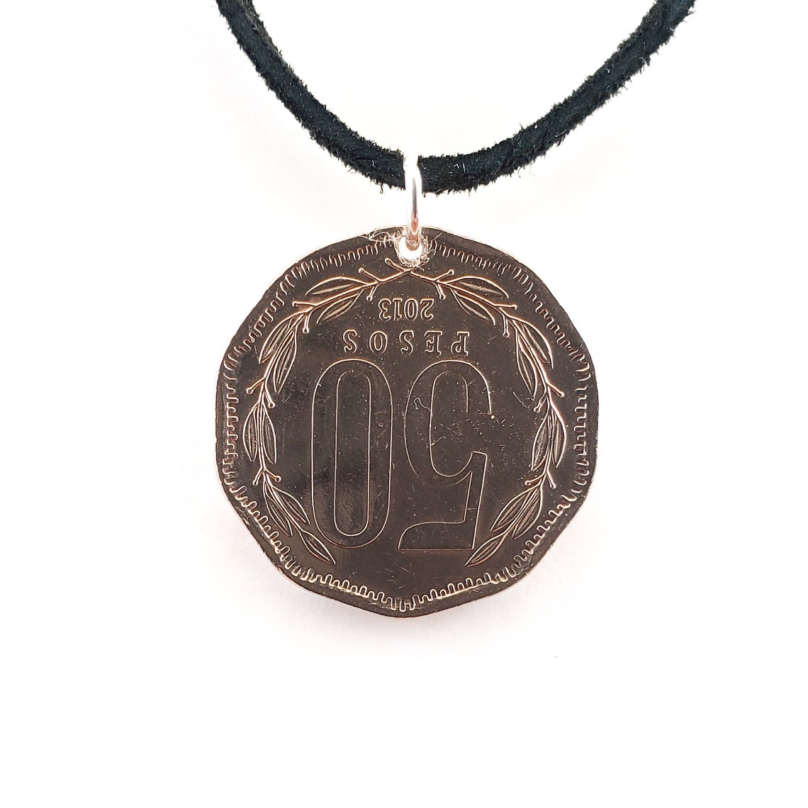 Chile Coin Necklace 50 Pesos Mens Necklace Womens Necklace - Etsy