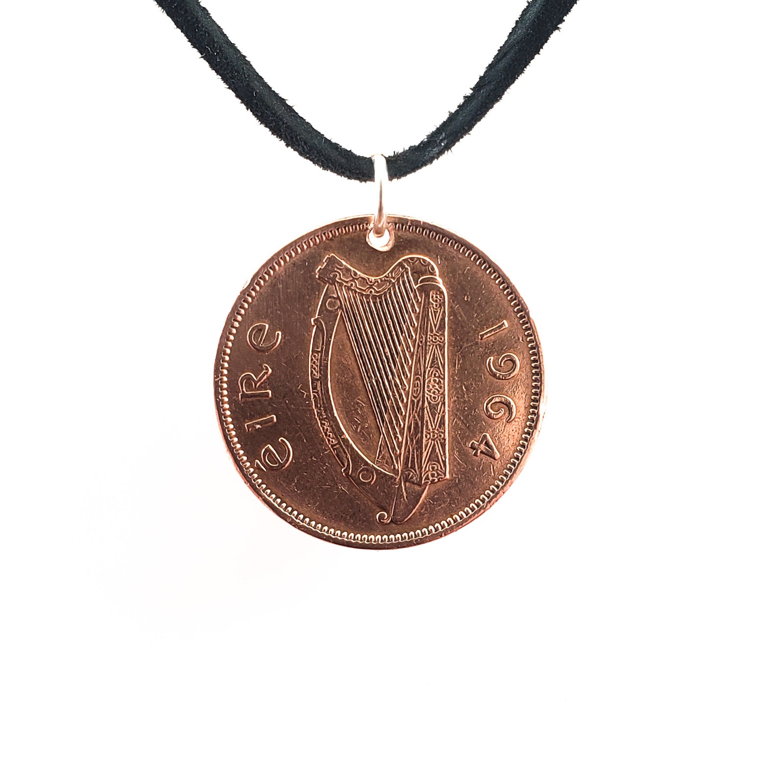Irish Coin Necklace 1/2 Pingin Coin Pendant Pig Coin - Etsy