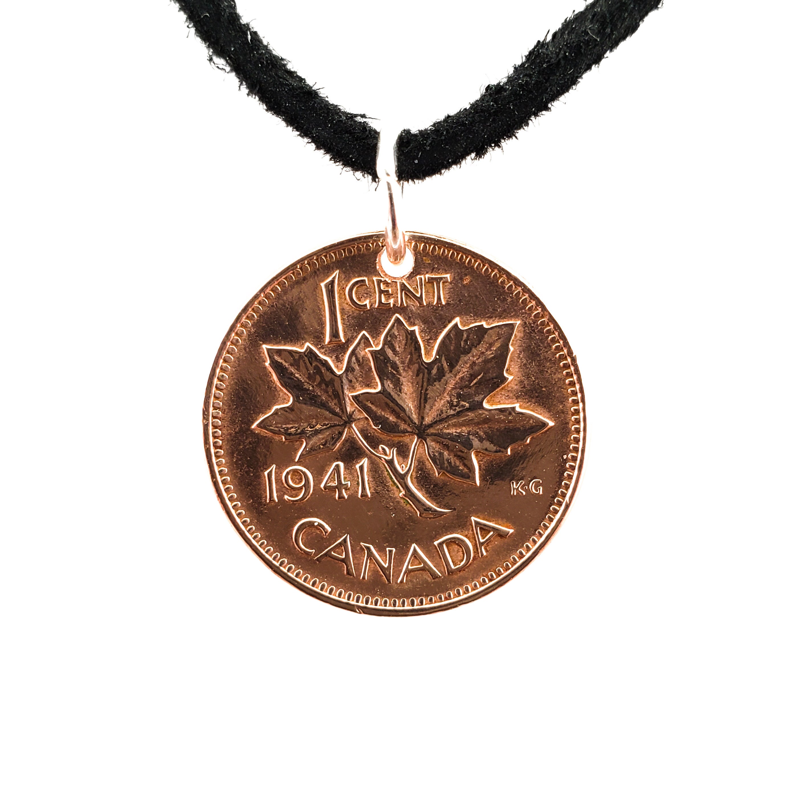 Canadian Coin Necklace 1 Cent Penny Coin Pendant Maple | Etsy