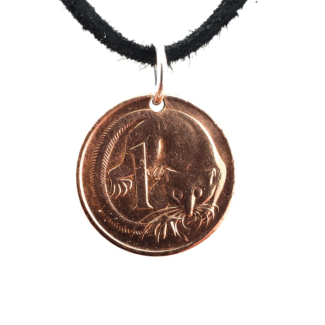 Australian Coin Necklace, 1 Cent, Coin Pendant, Mens Necklace, Womens ...