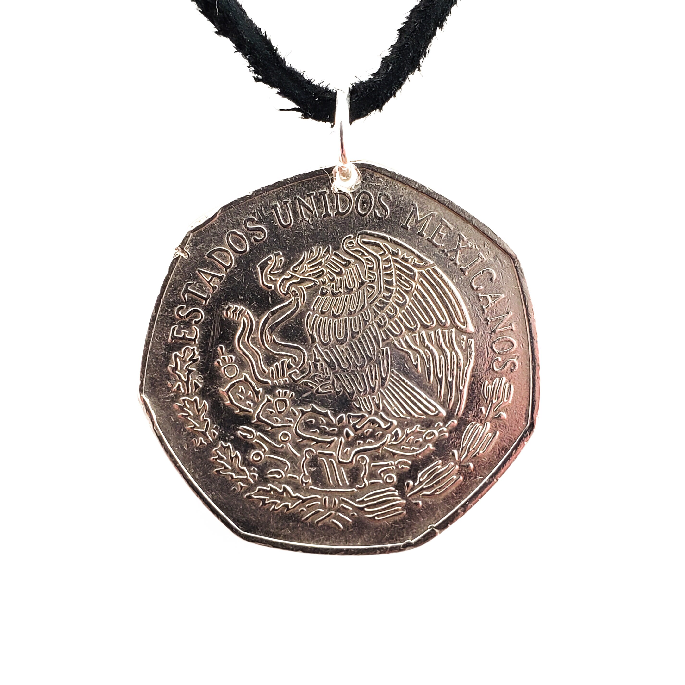 Mexican Coin Necklace 10 Pesos Coin Pendant Mens Necklace | Etsy