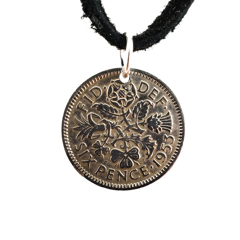 Six Pence Coin Necklace Coin Pendant England Sixpence Mens - Etsy
