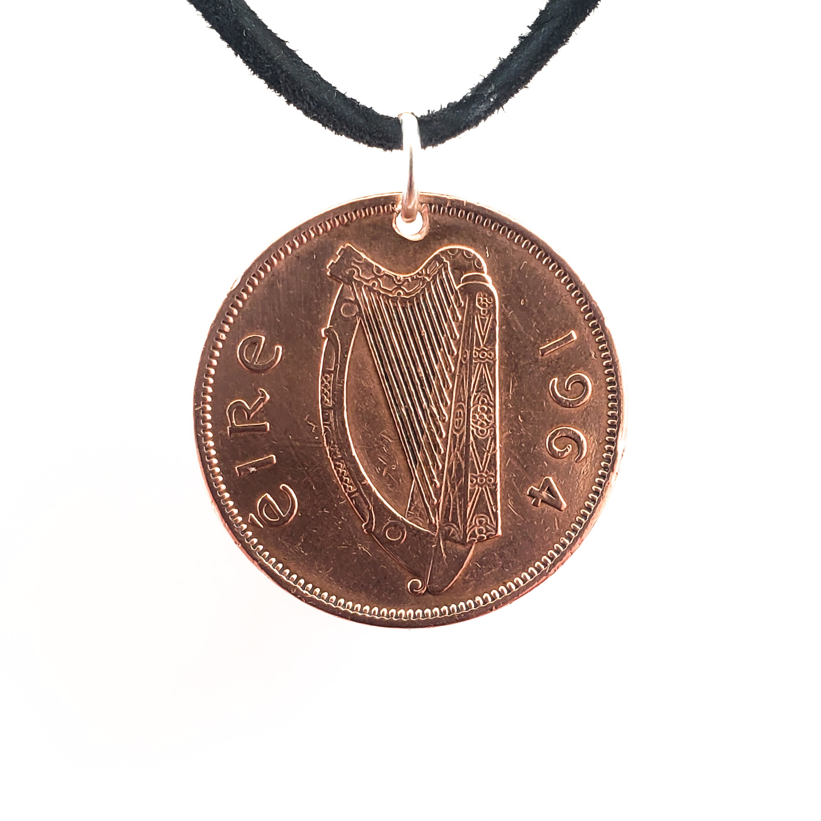 Irish Coin Necklace 1/2 Pingin Coin Pendant Pig Coin | Etsy