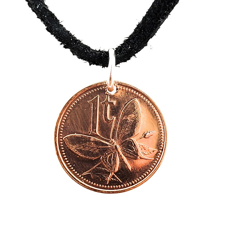 Butterfly Coin Necklace Papua New Guinea 1 Toea Coin - Etsy