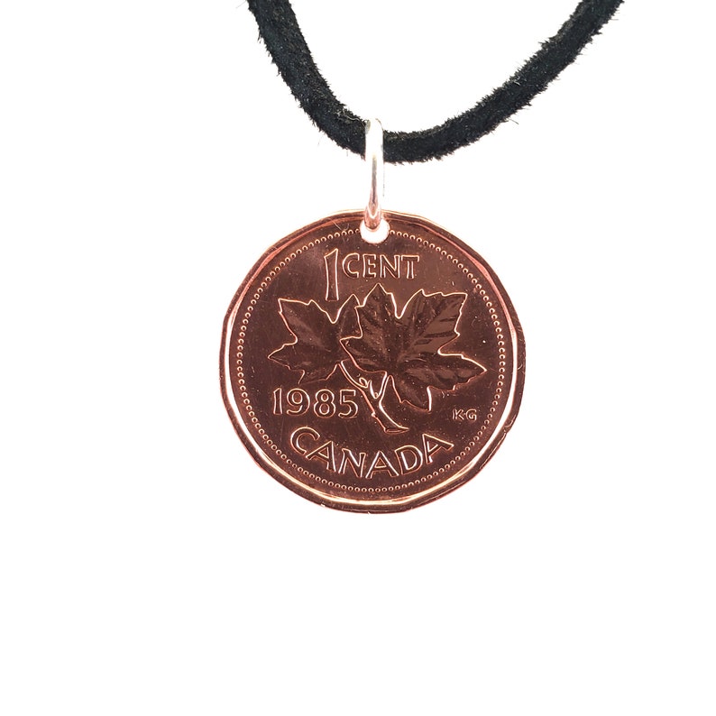 Canadian Penny Necklace, 1 Cent, Coin Pendant, Mens Necklace, Womens ...