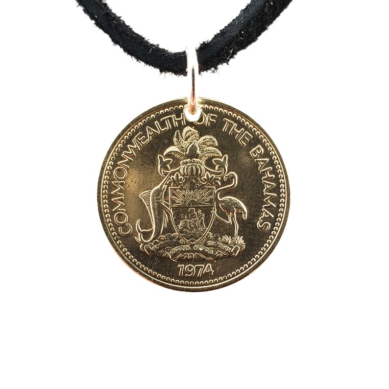 Bahamas Starfish Coin Necklace, 1 Cent, Coin Pendant, Mens Necklace ...