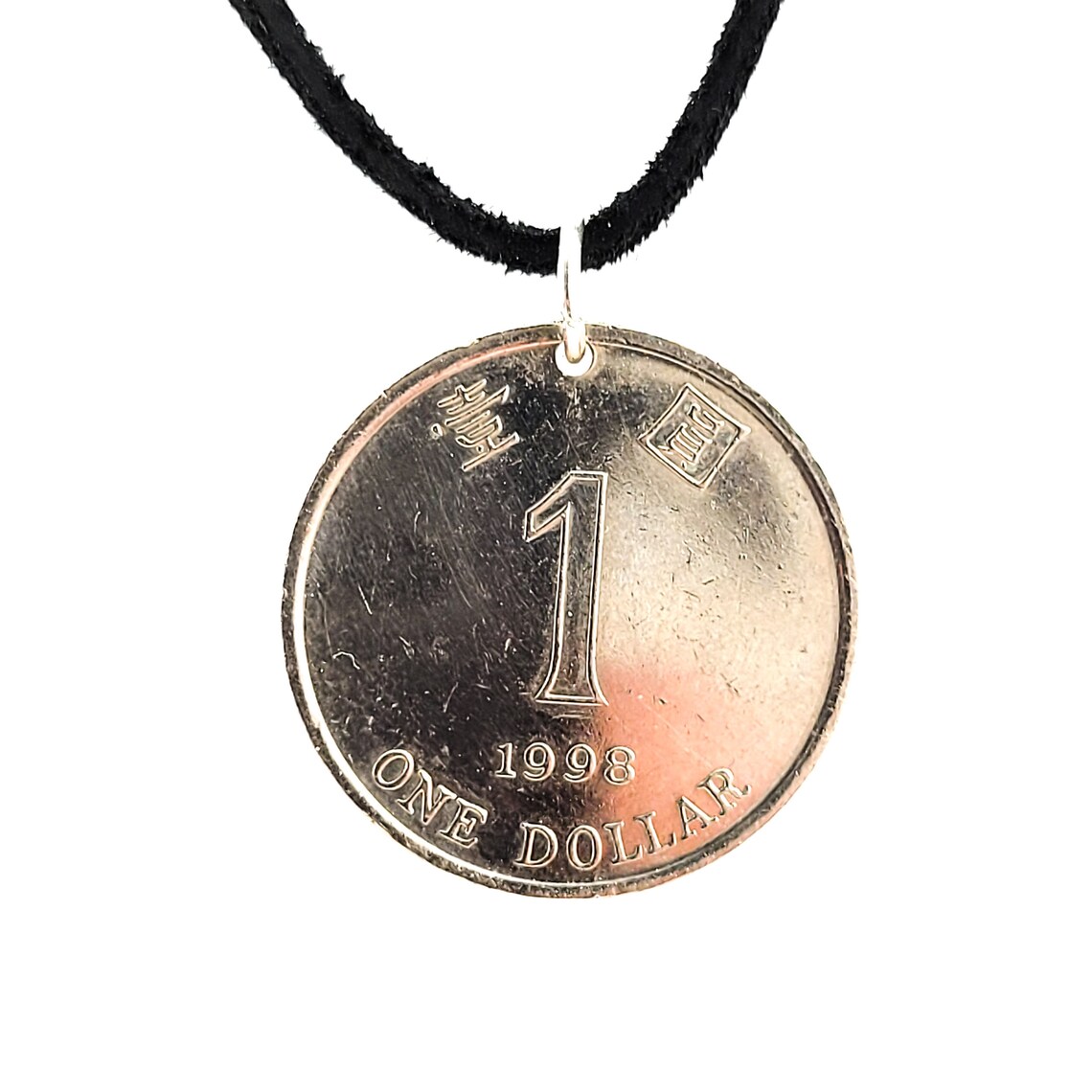 Flower Coin Necklace Hong Kong 1 Dollar Coin Pendant - Etsy