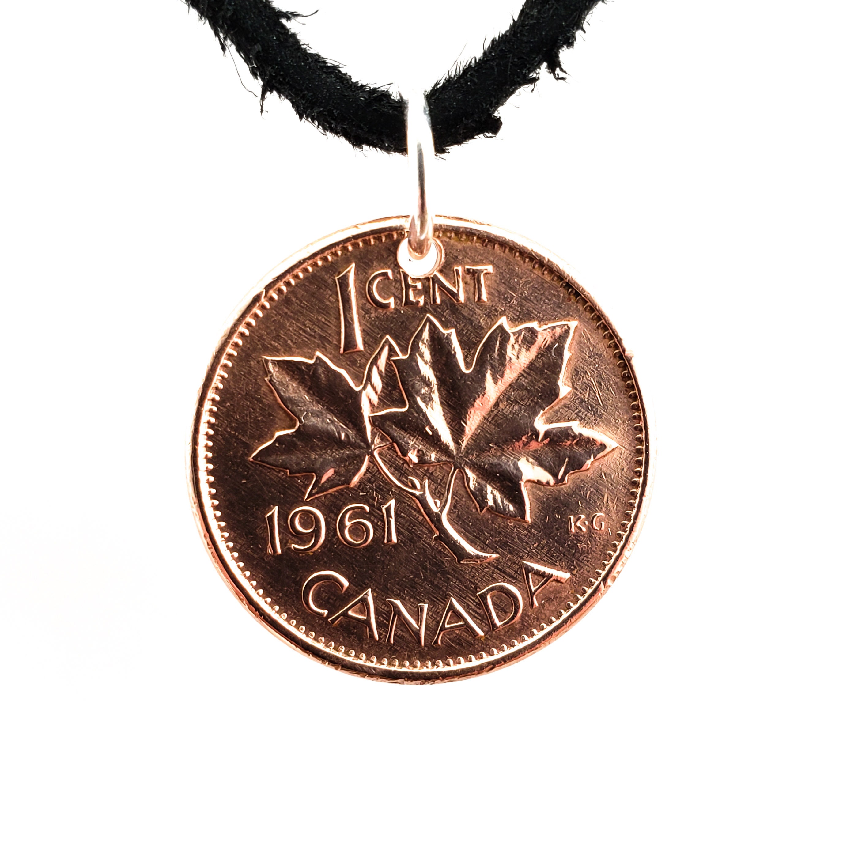 Maple Leaf Coin Necklace Canadian 1 Cent Mens Necklace | Etsy