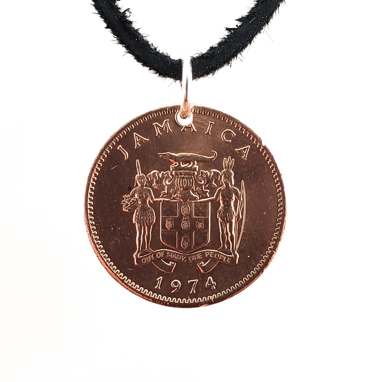 Jamaica Coin Necklace 1 Cent Commemorative Mens Necklace - Etsy