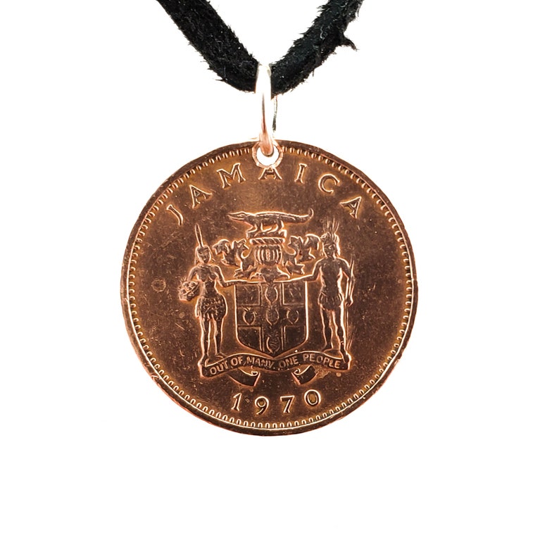 Jamaica Coin Necklace 1 Cent Mens Necklace Womens Necklace - Etsy