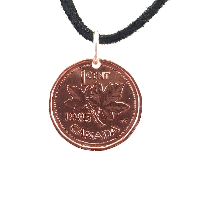 Canadian Penny Necklace, 1 Cent, Coin Pendant, Mens Necklace, Womens ...