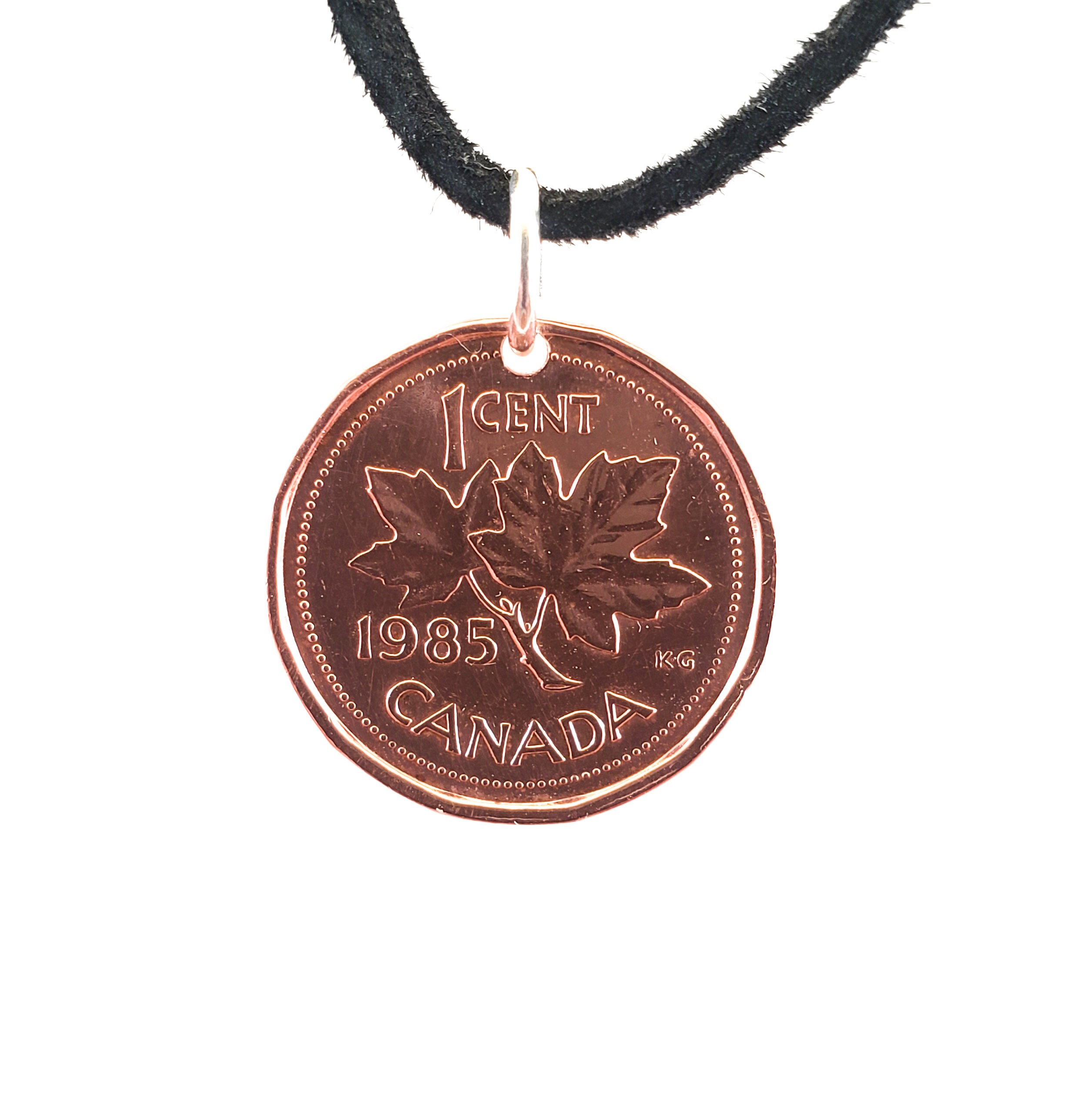Canadian Penny Necklace, 1 Cent, Coin Pendant, Mens Necklace, Womens ...