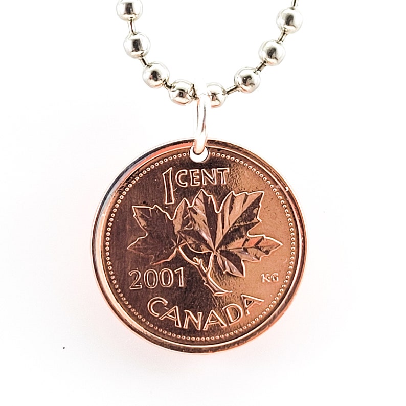 Canadian Coin Necklace 1 Cent Mens Necklace Womens - Etsy