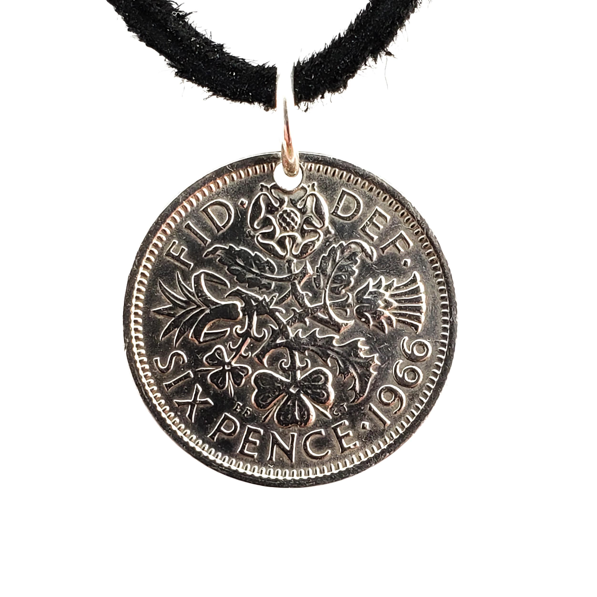 Sixpence Coin Necklace, England 6 Pence, Mens Necklace, Womens Necklace ...