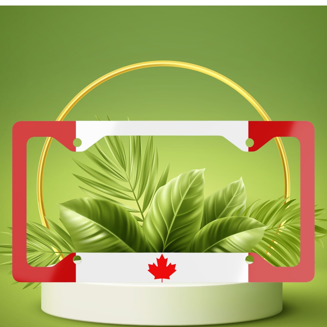 Canada Flag License Plate Frame | Maple Leaf Car Accessory | Canadian ...