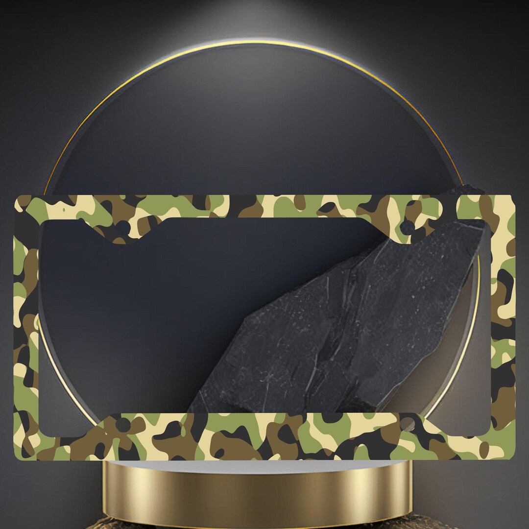 Camo License Plate Frame: Military Green Car Accessory - Etsy