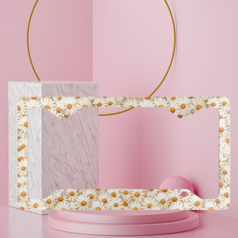 Daisy License Plate Frame, Cute Floral Car Accessory for Women - Etsy