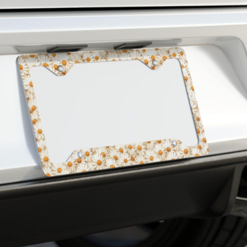 Daisy License Plate Frame, Cute Floral Car Accessory for Women - Etsy