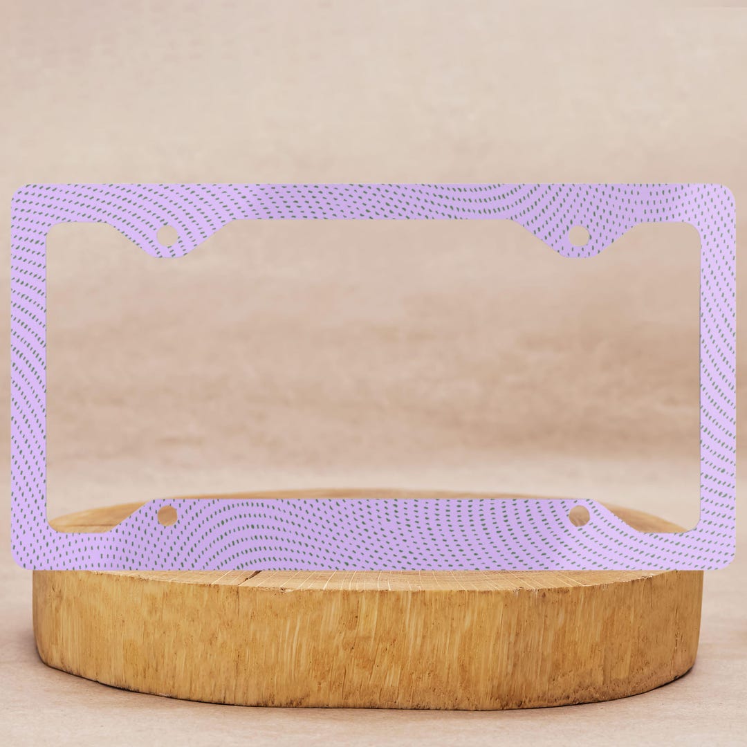 Lavender Wave License Plate Frame: Minimalist Purple Car Accessory - Etsy