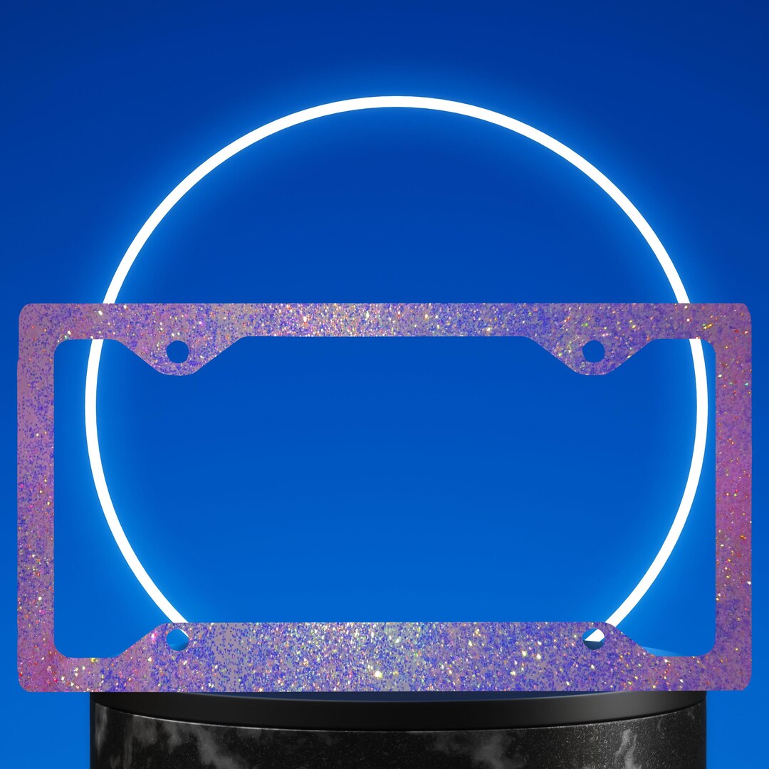 Holographic License Plate Frame: Iridescent Galaxy Car Accessory - Etsy