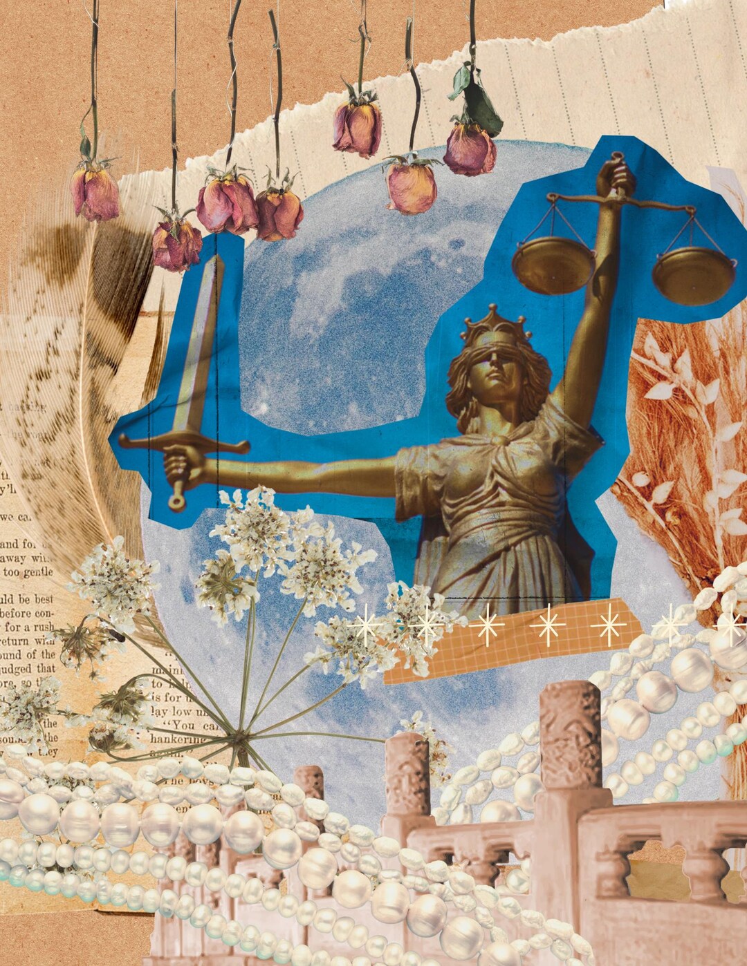 Divine Justice - Feminine Collage Art Print - Etsy