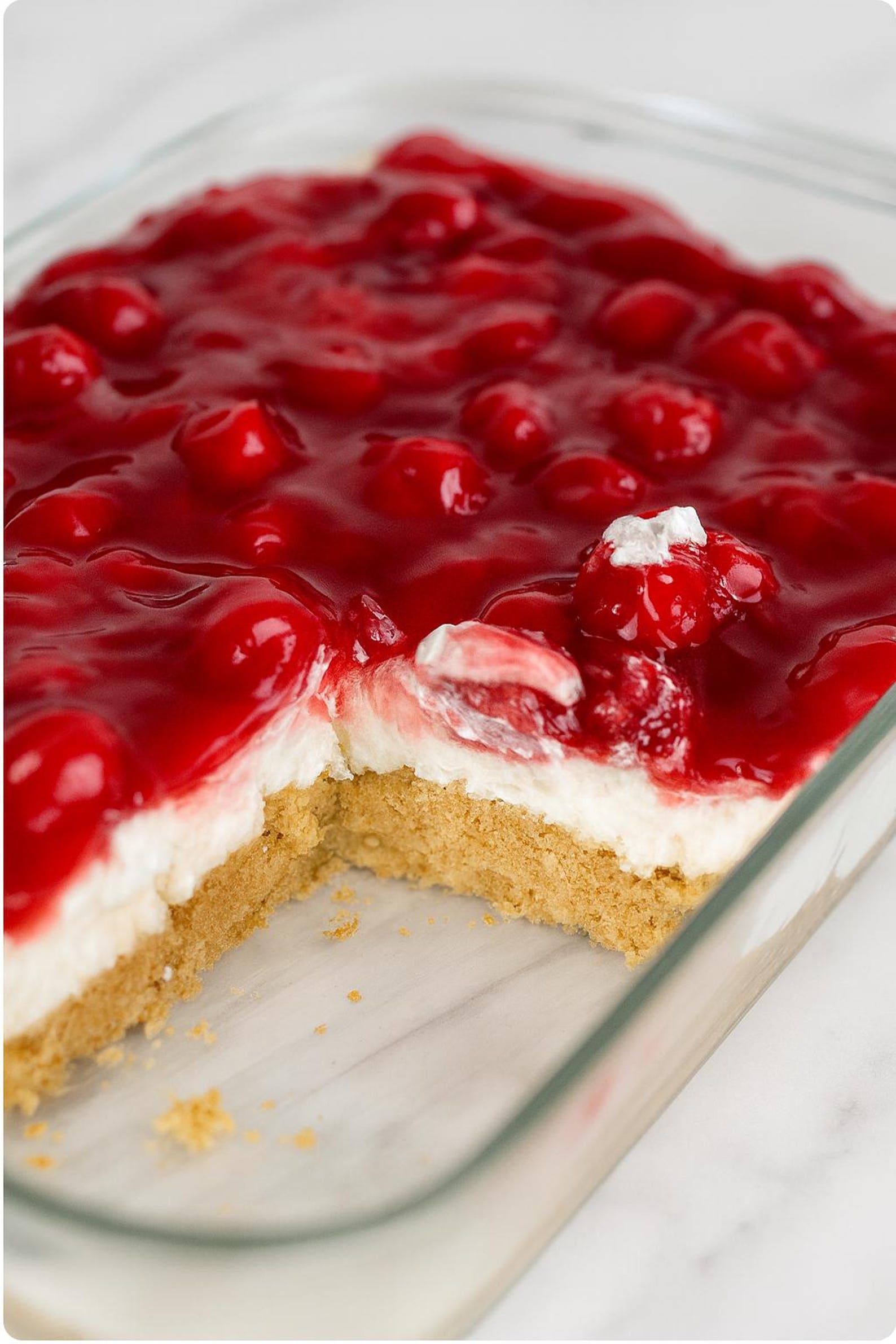 Classic Cherry Delight Recipe | No-bake Graham Cracker Dessert With ...
