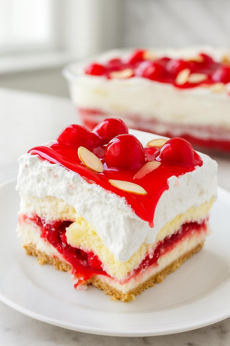 Heaven on Earth Cake Recipe | No-bake Cherry Angel Food Dessert With ...