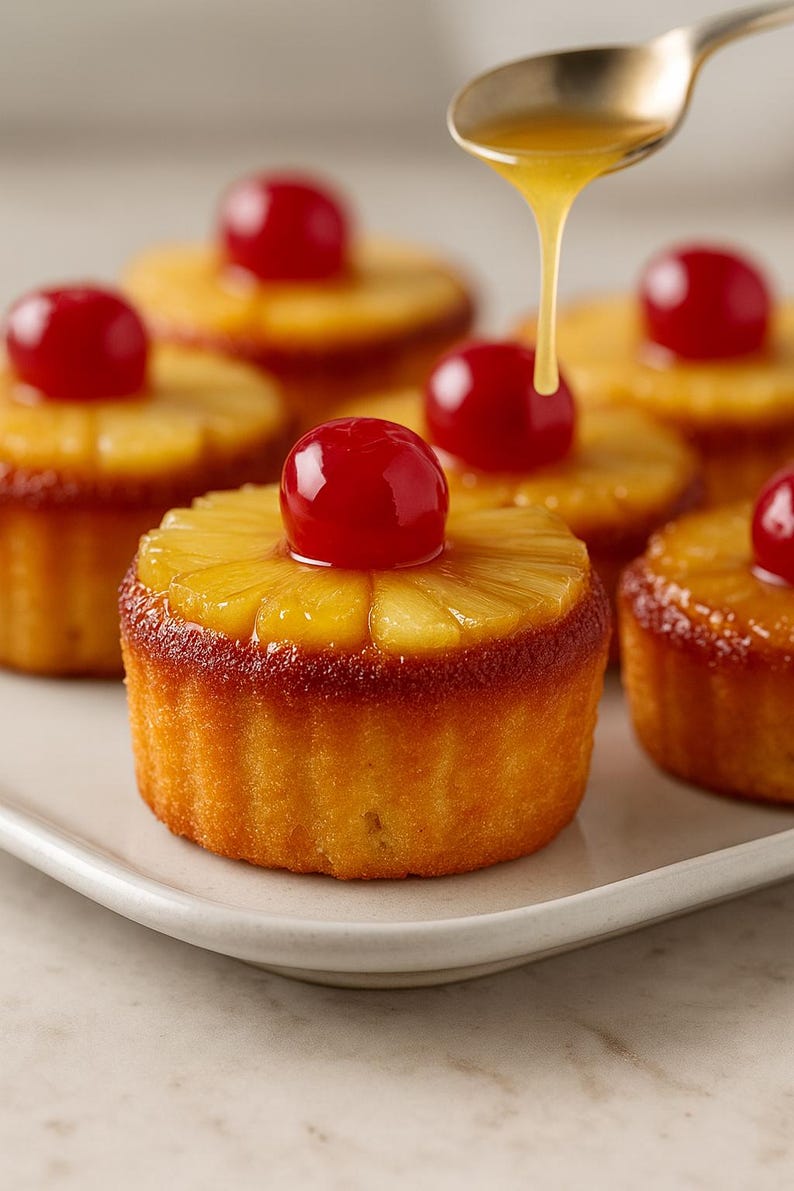 Pineapple Upside Down Cupcakes Recipe | Instant Download | Printable PDF - Etsy