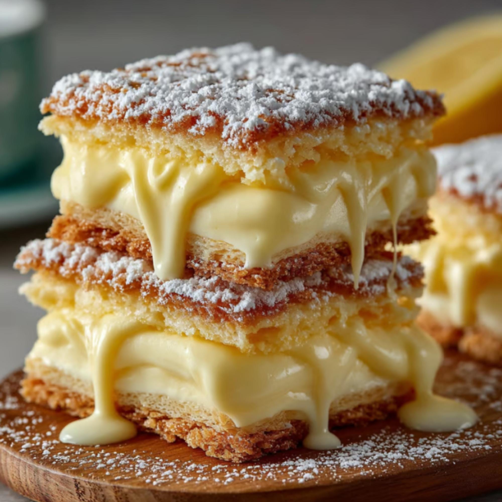 Best Recipe for Vanilla Custard Cream Squares | Puff Pastry Dessert ...