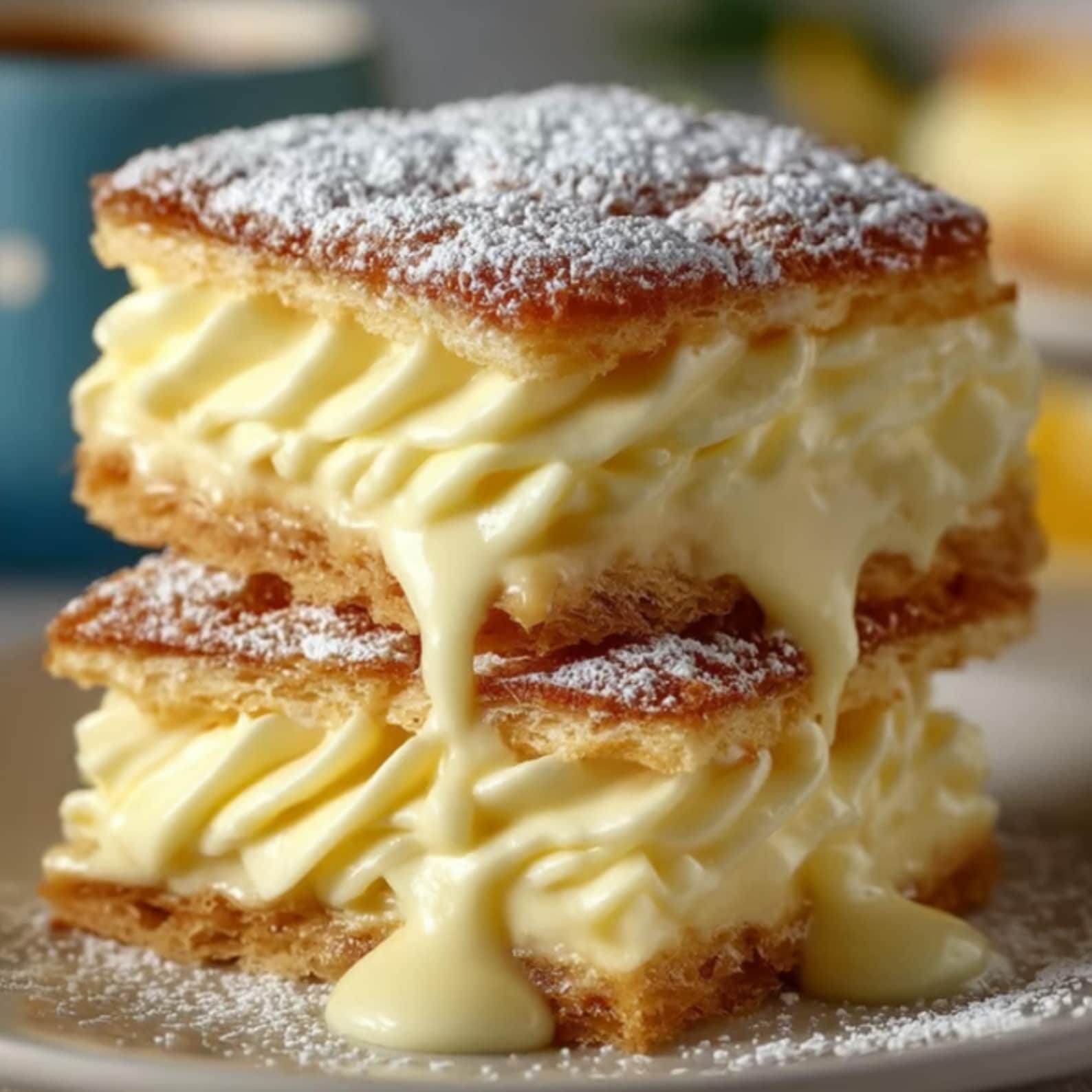 Best Recipe for Vanilla Custard Cream Squares | Puff Pastry Dessert ...