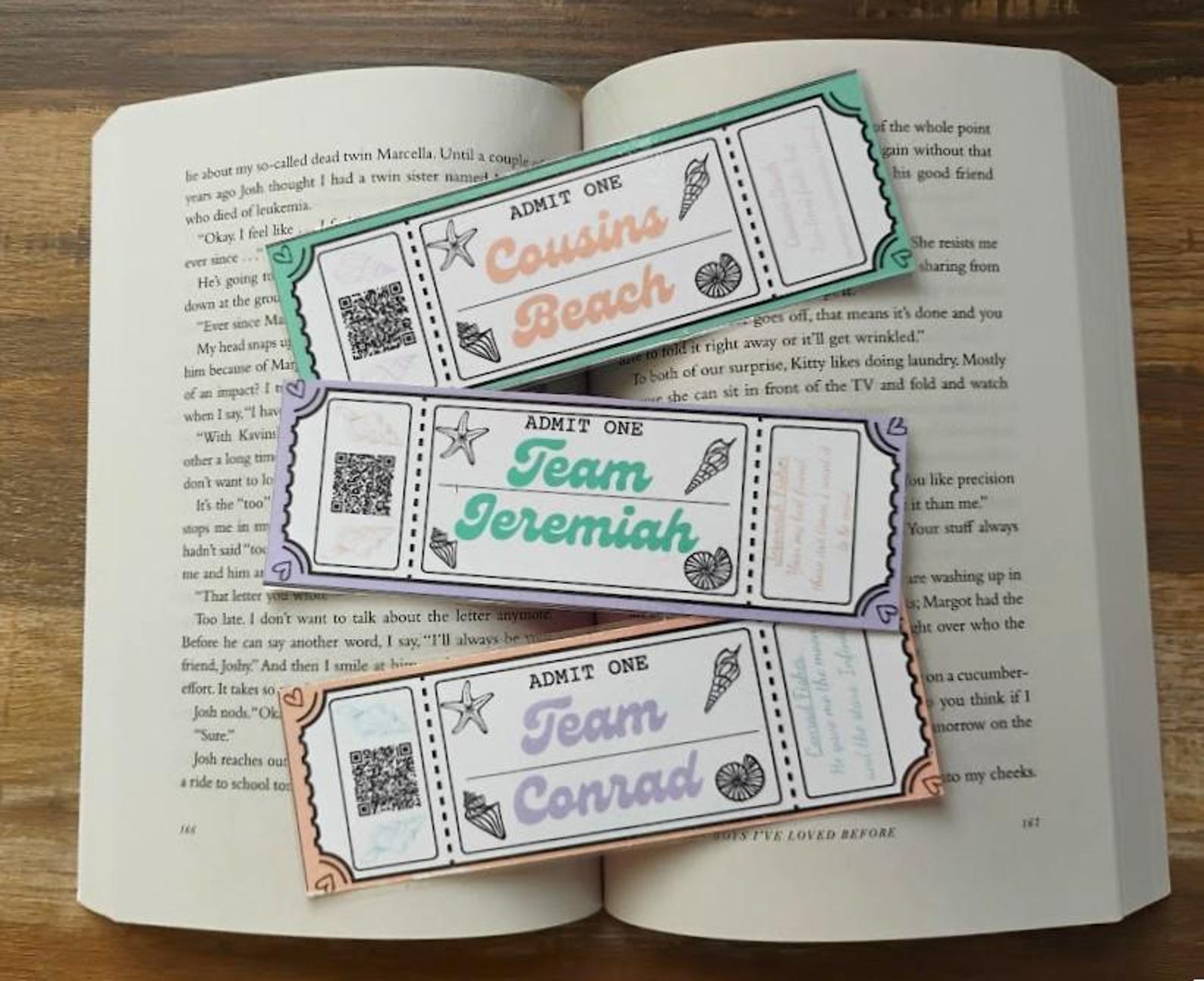 The Summer I Turned Pretty Ticket Bookmarks: Team Conrad, Jeremiah ...