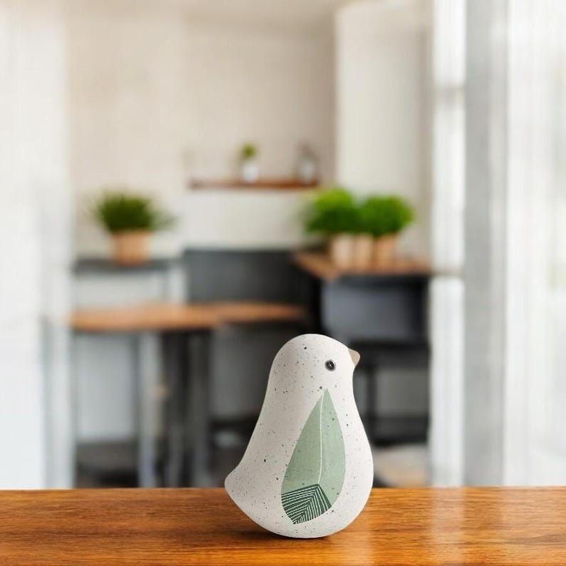 Ceramic Bird Figurines Cute Bird Figure for Shelf Decor - Etsy
