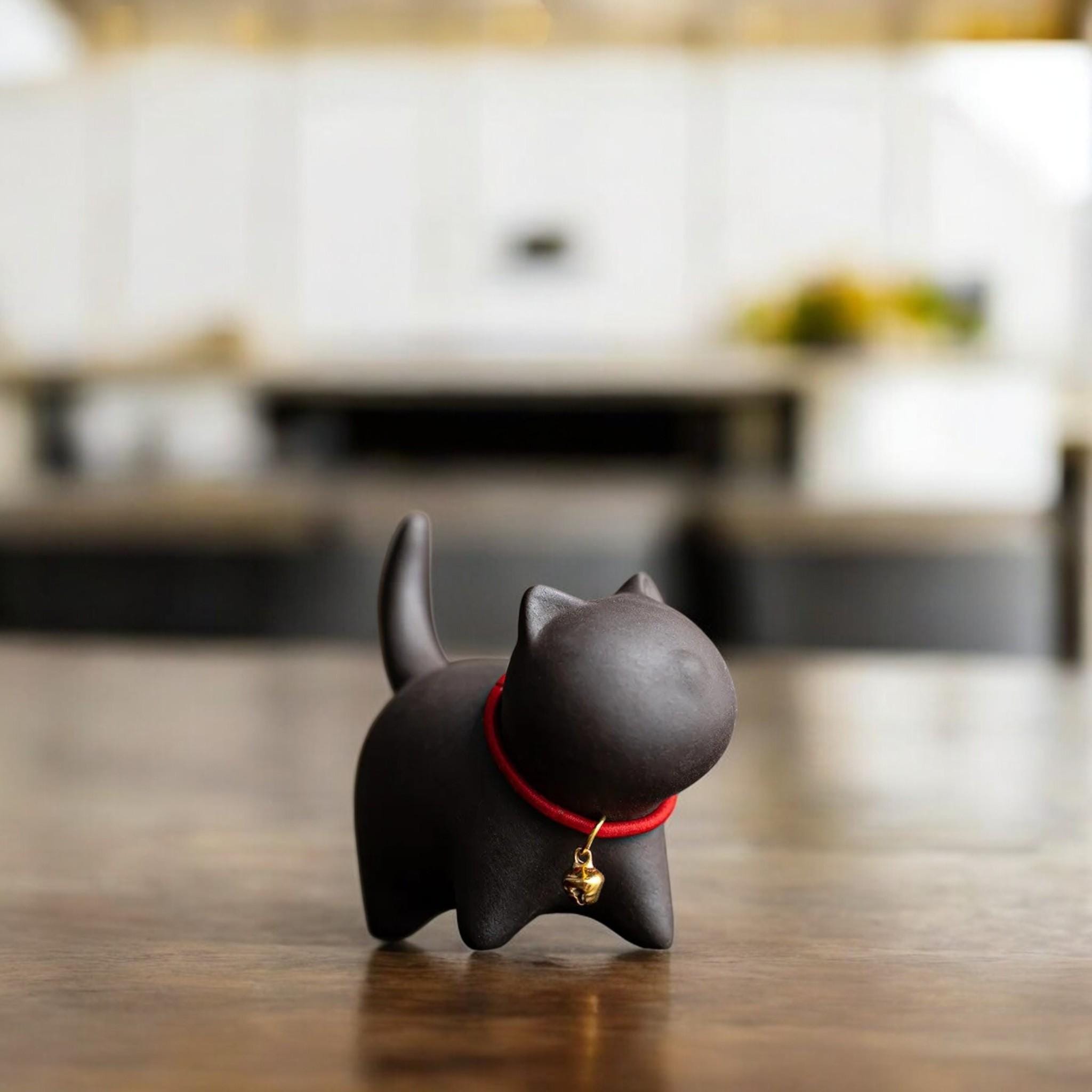Cute Cat Tea Pets Ceramic Kung Fu Tea Set Purple Clay Accessories, Home ...