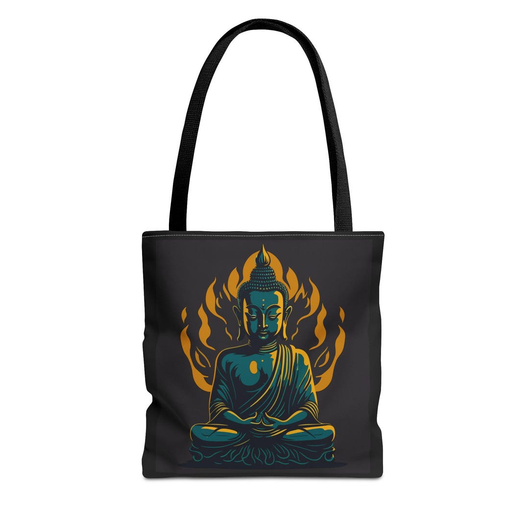 Zen Buddha Tote Bag - Spiritual Shopping Bag, Yoga Accessory ...