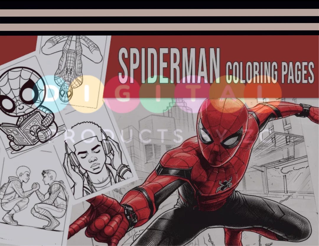 Spider-man Coloring Pages for Kids | Superhero Printable Coloring Book ...