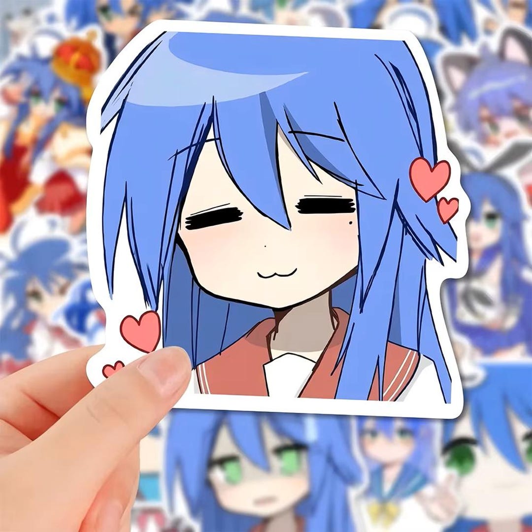 Anime Meme Sticker Pack – Funny Konata Izumi Expressions – Waterproof ...