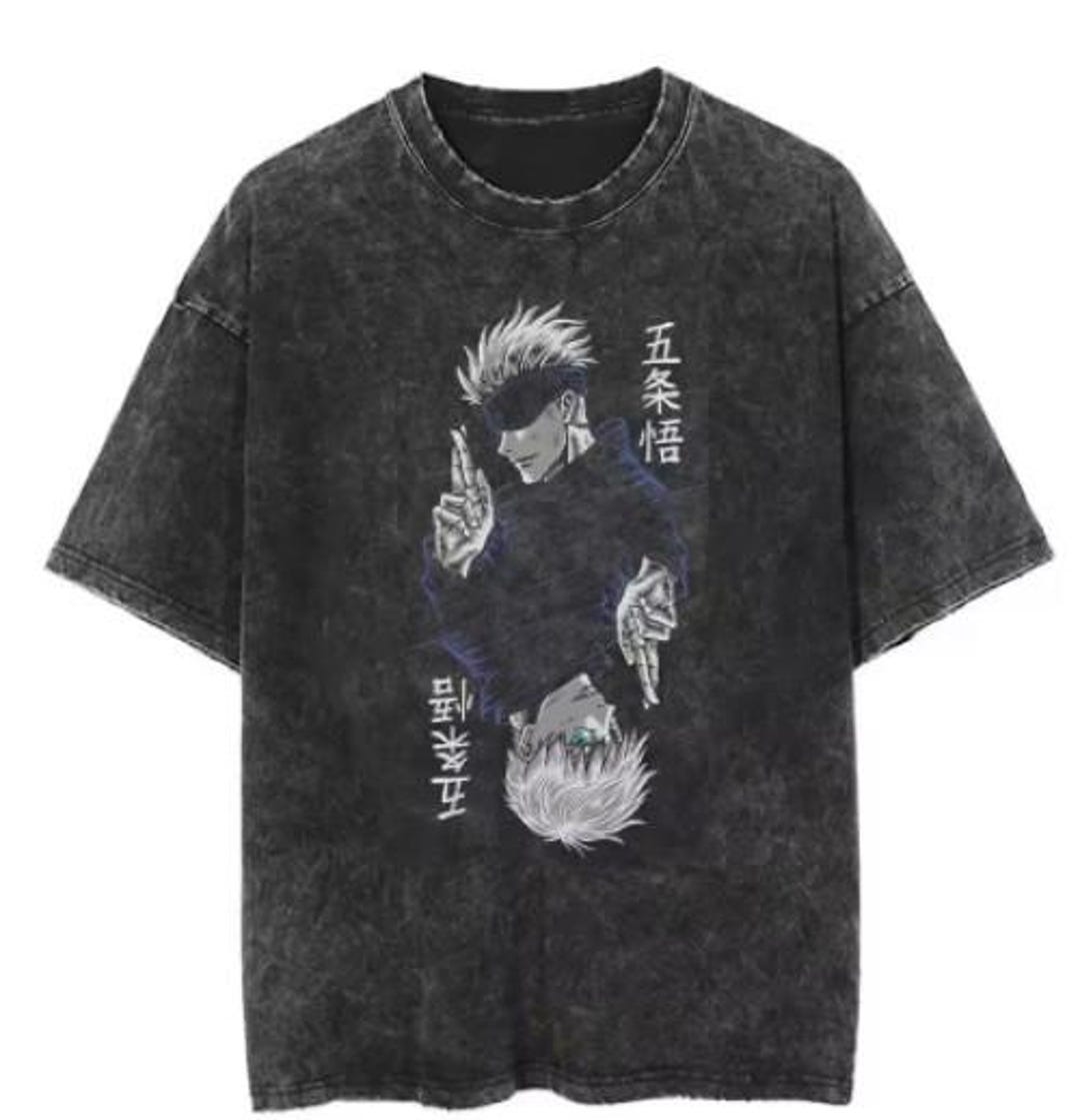 Gojo Satoru Double-sided Graphic Tee Anime Streetwear - Etsy