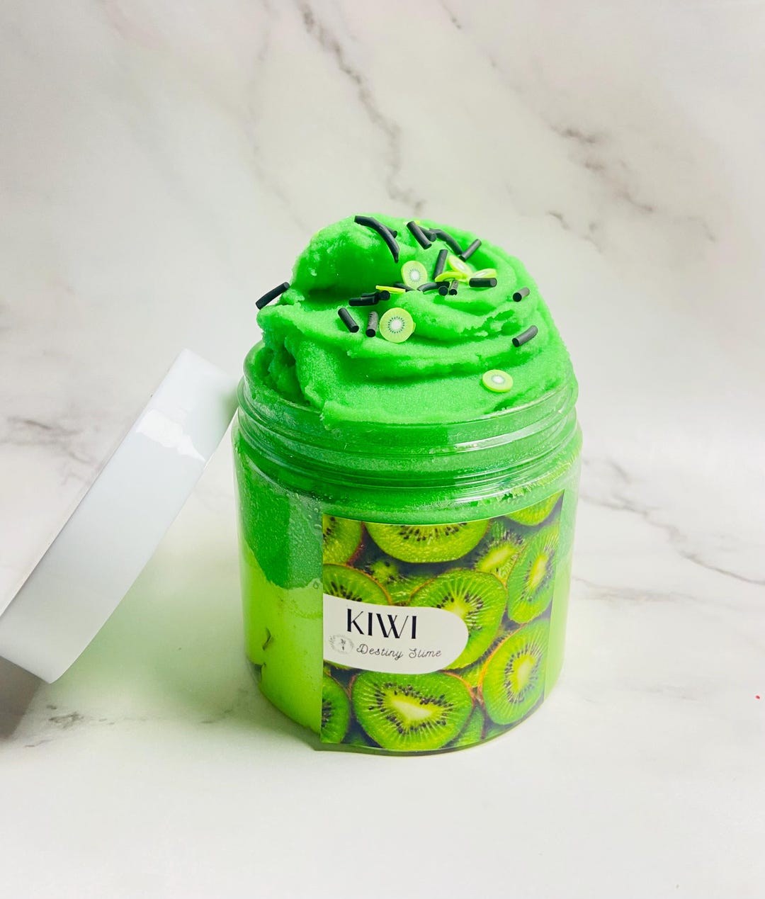 Kiwi Cloud Dough Slime, Cloud Slime, Slime Shop, Therapy Slime, Stress ...