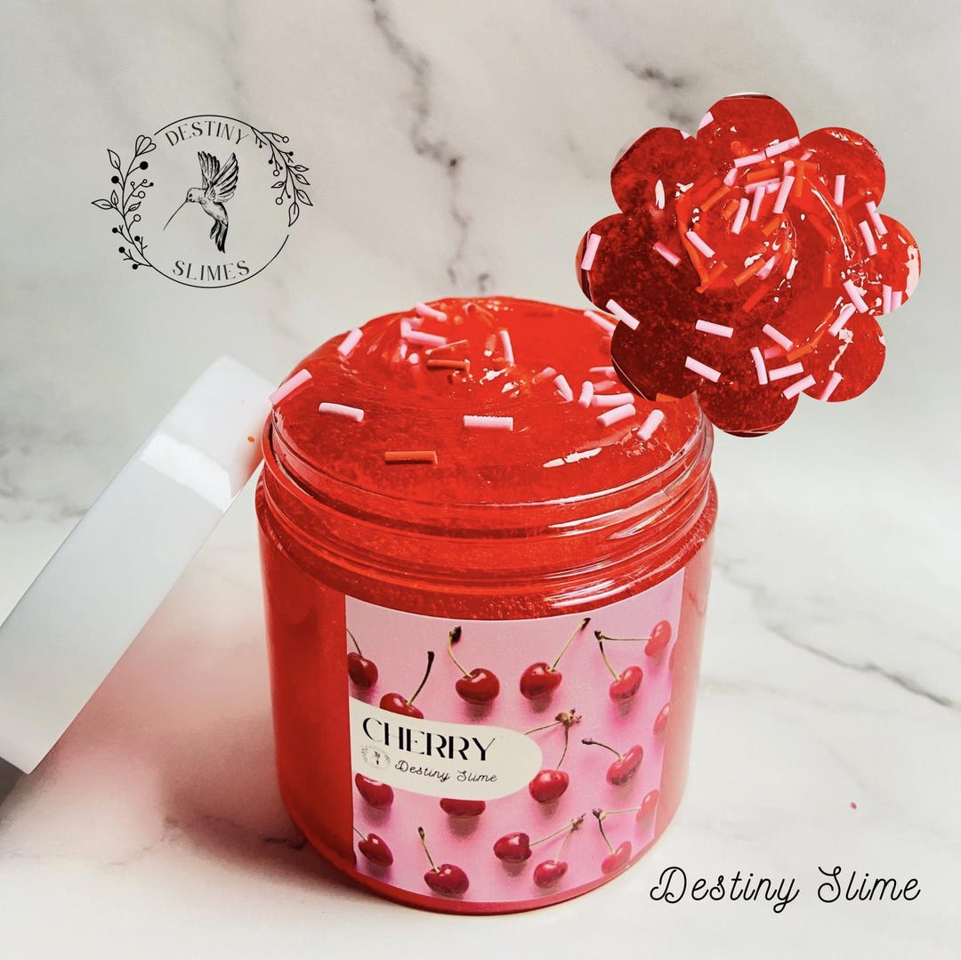 Cherry Clear Slime, Clear Slime, Slime Shop, Therapy Slime, Stress Toy ...