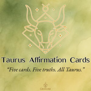 Taurus Affirmation Cards, 5 Printable Zodiac Messages, Astrology Line ...