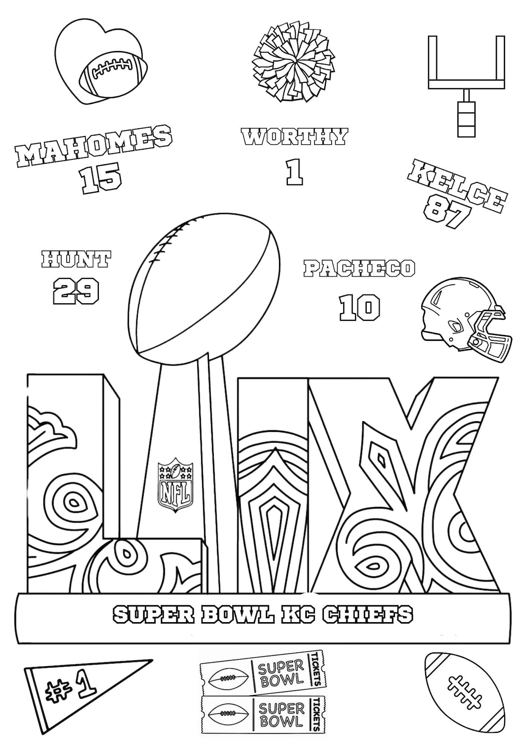 Kansas City Chiefs: Color Your Champions - Etsy
