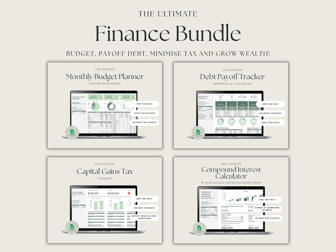 Ultimate All-in-one Money Management Bundle | Budget Planner, Debt ...