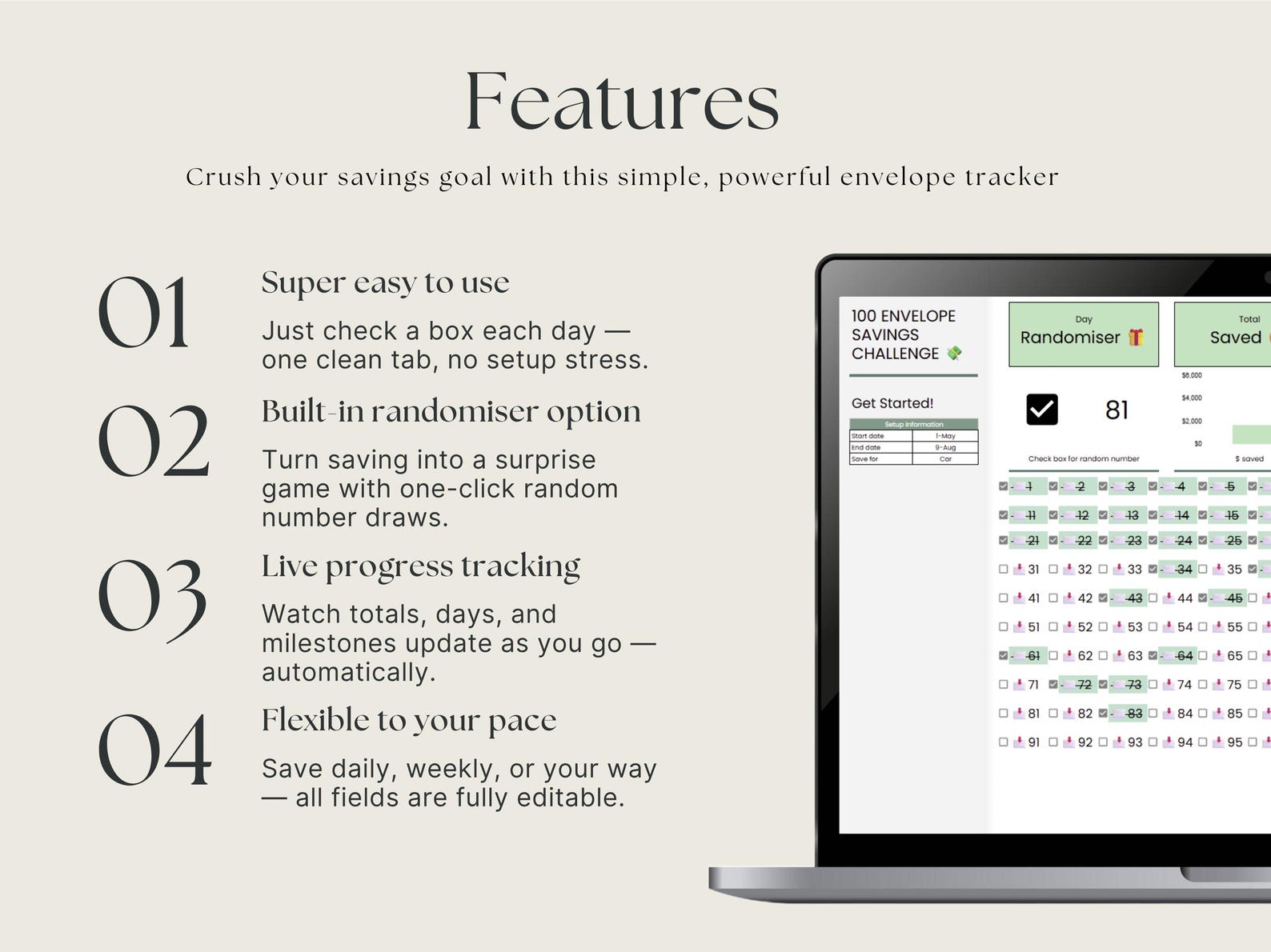 100 Envelope Savings Challenge Tracker: Google Sheets (digital Download ...