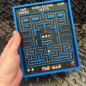 Pac-man 3D Pixel Art 20 Cm – Retro Arcade Decoration – Classic Video ...