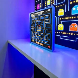 Pac-man 3D Pixel Art 20 Cm – Retro Arcade Decoration – Classic Video ...