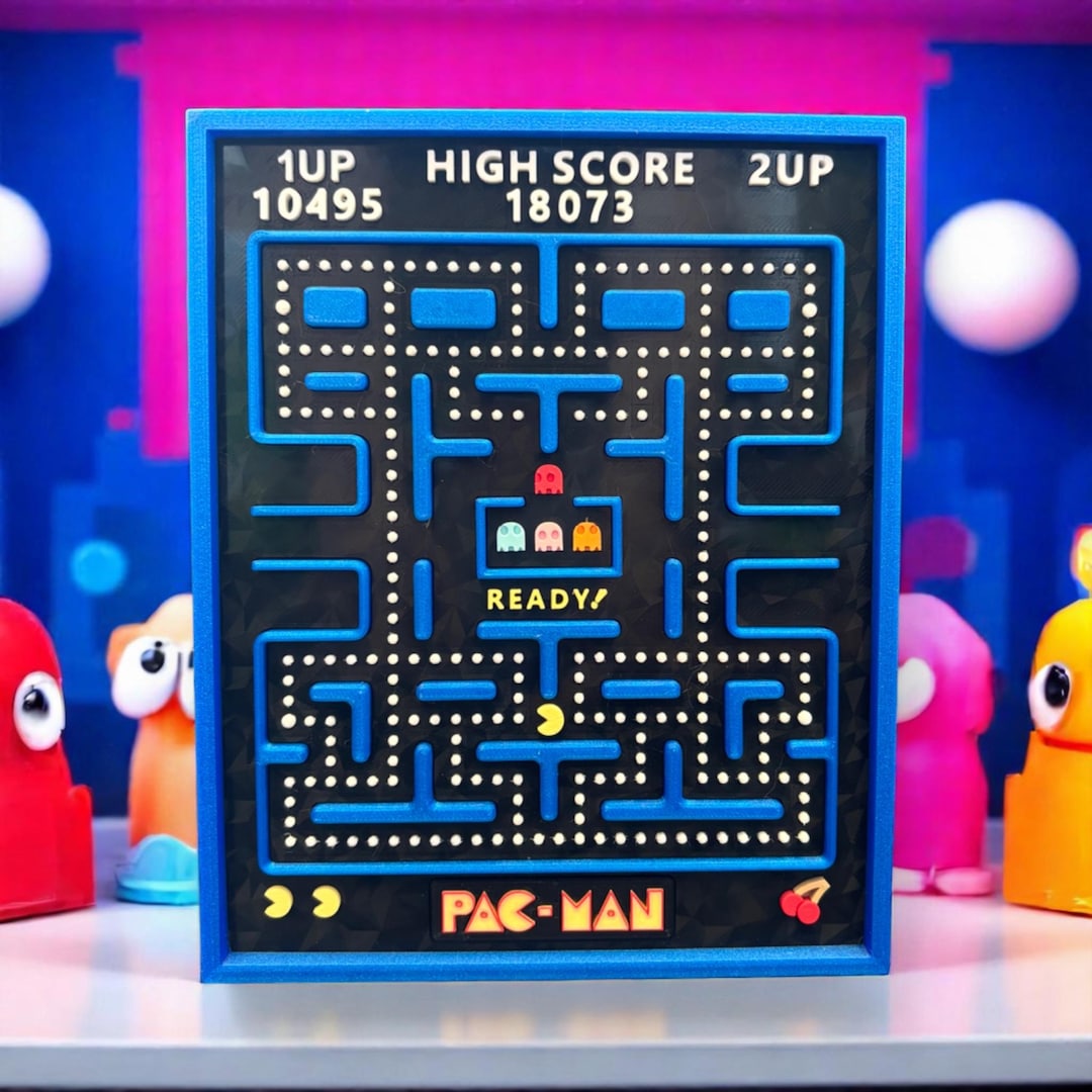Pac-man 3D Pixel Art 20 Cm – Retro Arcade Decoration – Classic Video ...